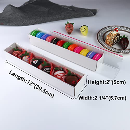 SLShePack 20Pack 12x2¼x2 Inches Clear Chocolate Covered Strawberries Boxes for 6, Macaron boxes for 12, Truffle Boxes Cocoa Bombs Cookies boxes