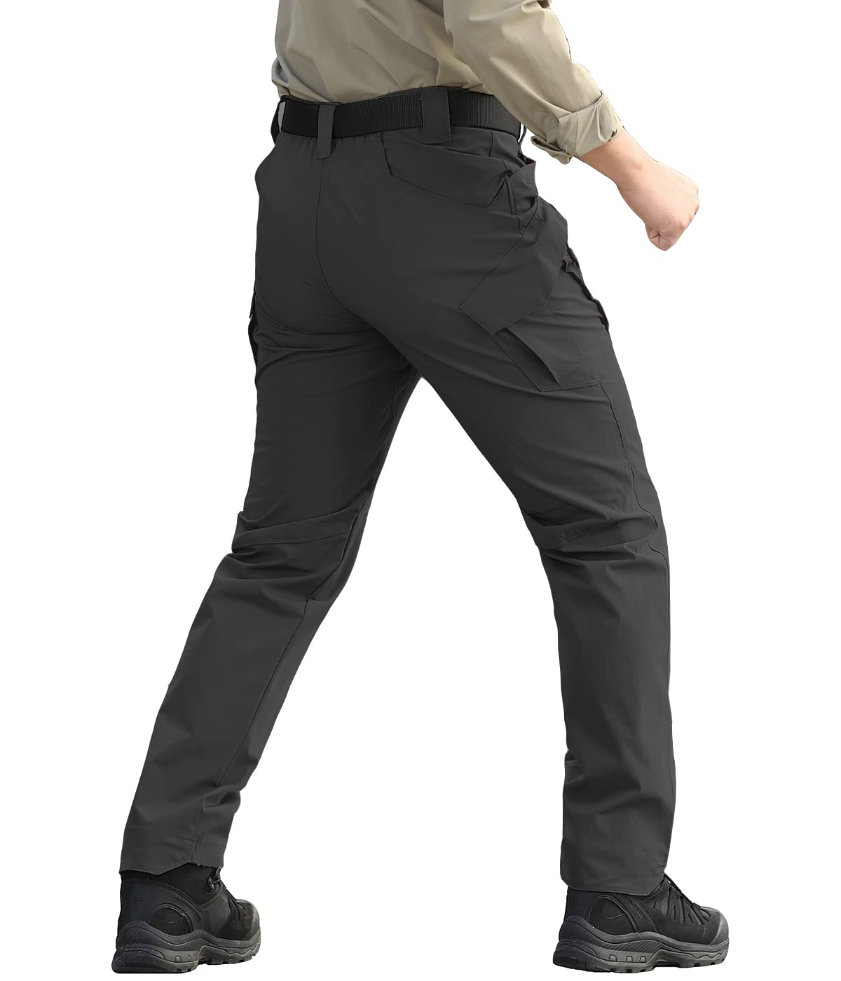 ReFire Gear Breathable Utility Military Pants Men SWAT Cargo Clothing Spring Lightweight EDC Assault Army Combat Trousers Black, 32W x 30L