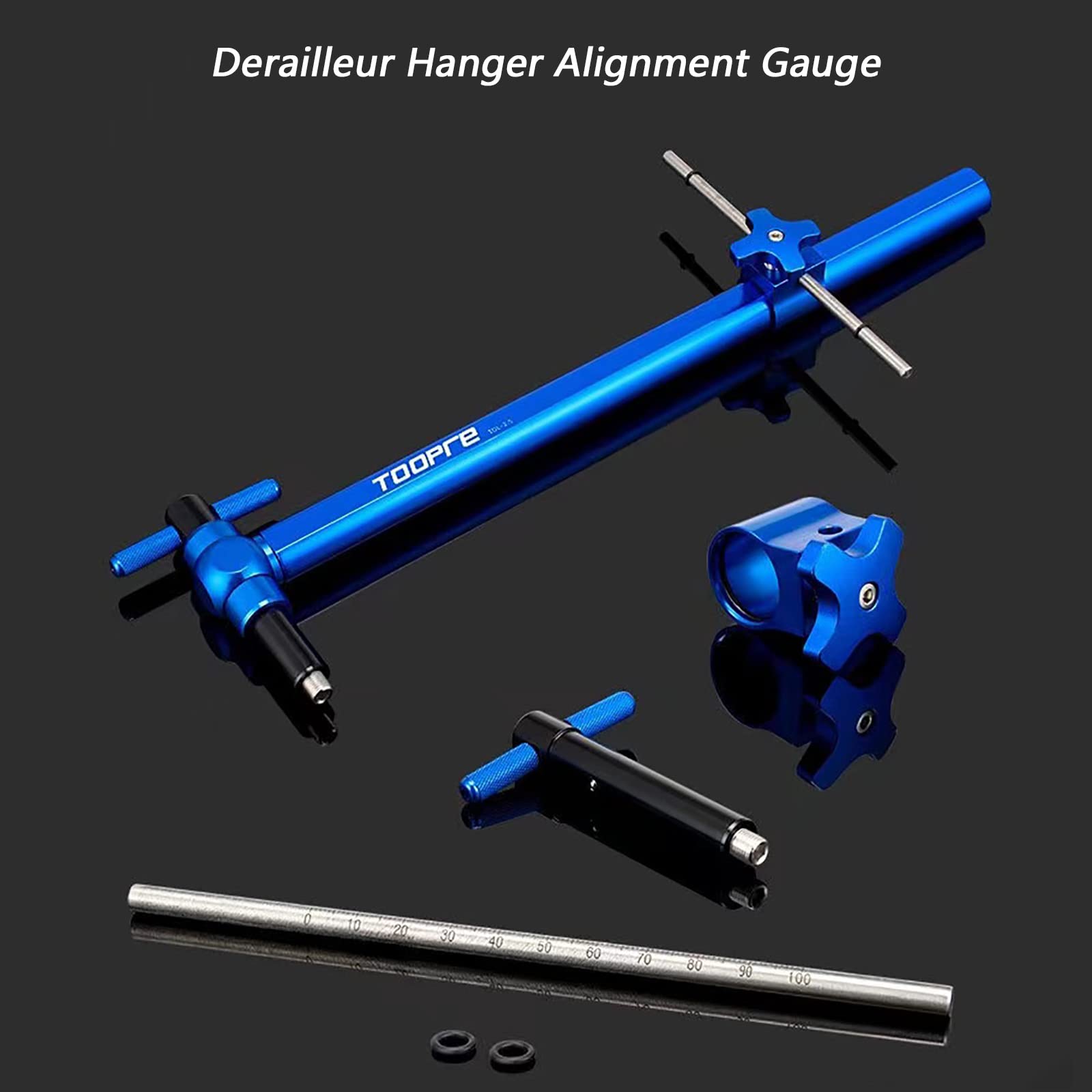 TISEKER Derailleur Hanger Alignment Gauge Tool for Road Bike, Mountain Bicycle, MTB Frame Rear Dropout Derailleur