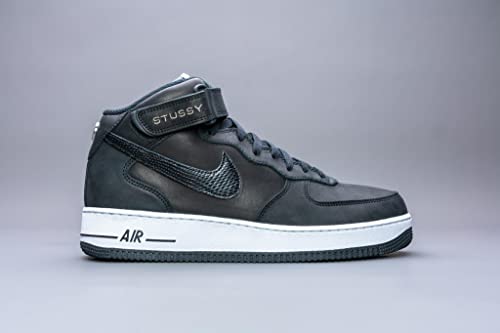 Nike Men's Air Force 1 Mid shoe, Black/Black/White, 8.5