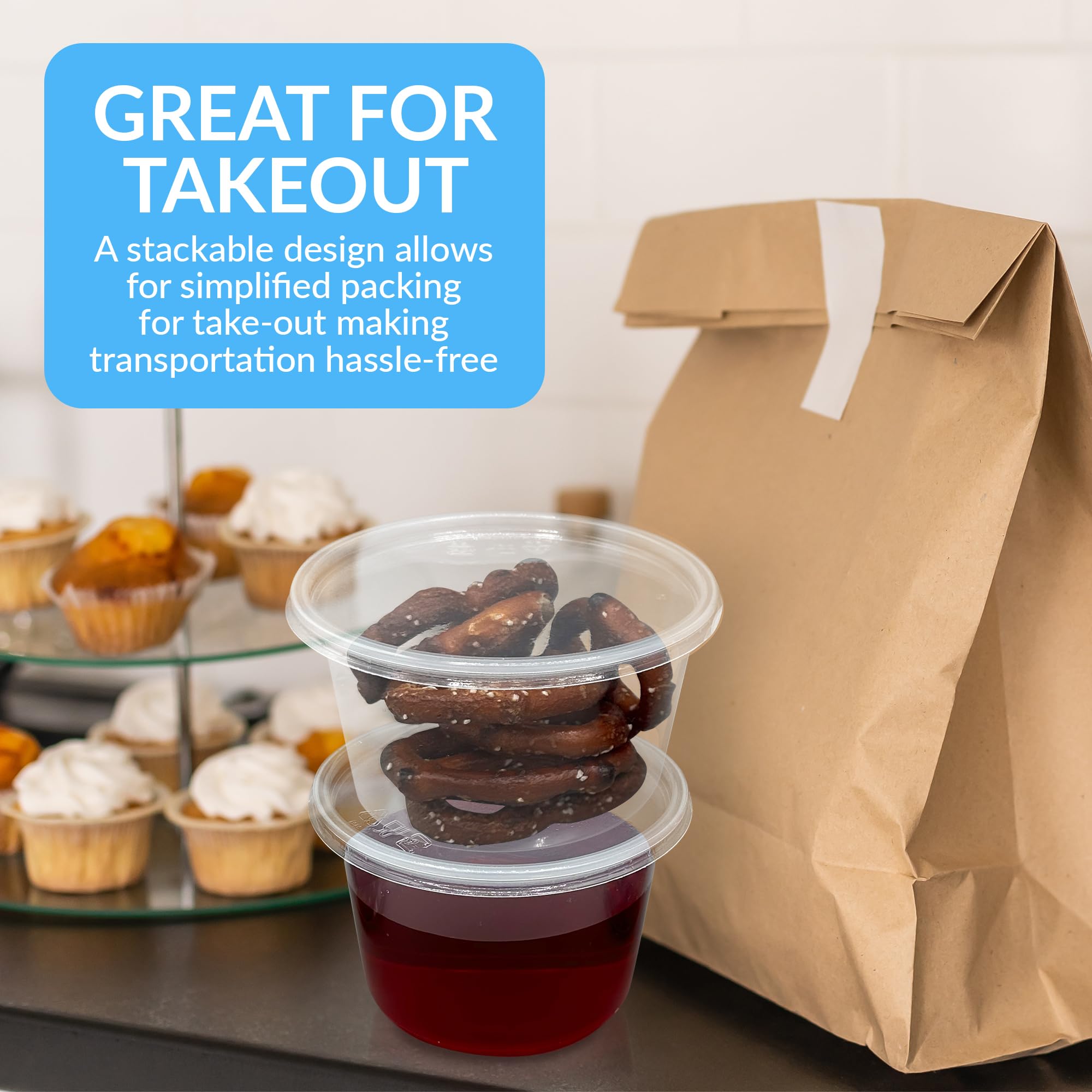 Reli. Deli Containers with Lids (75 Sets), 16 oz | Plastic Deli Containers with Lids 16oz | Clear Soup Containers with Lids, Disposable | To Go Food Storage Containers | Microwave & Freezer Safe