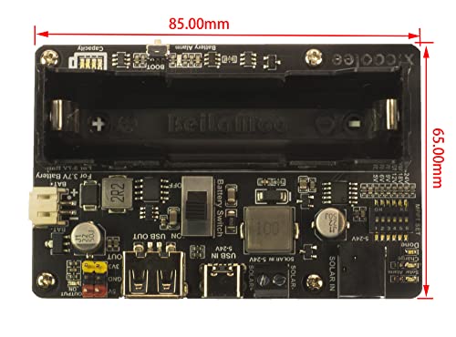 xicoolee Solar Energy/Power Manager Module, Solar Power for 5V-24V Solar Panel, Supports Solar Panel or USB Port Battery Charging