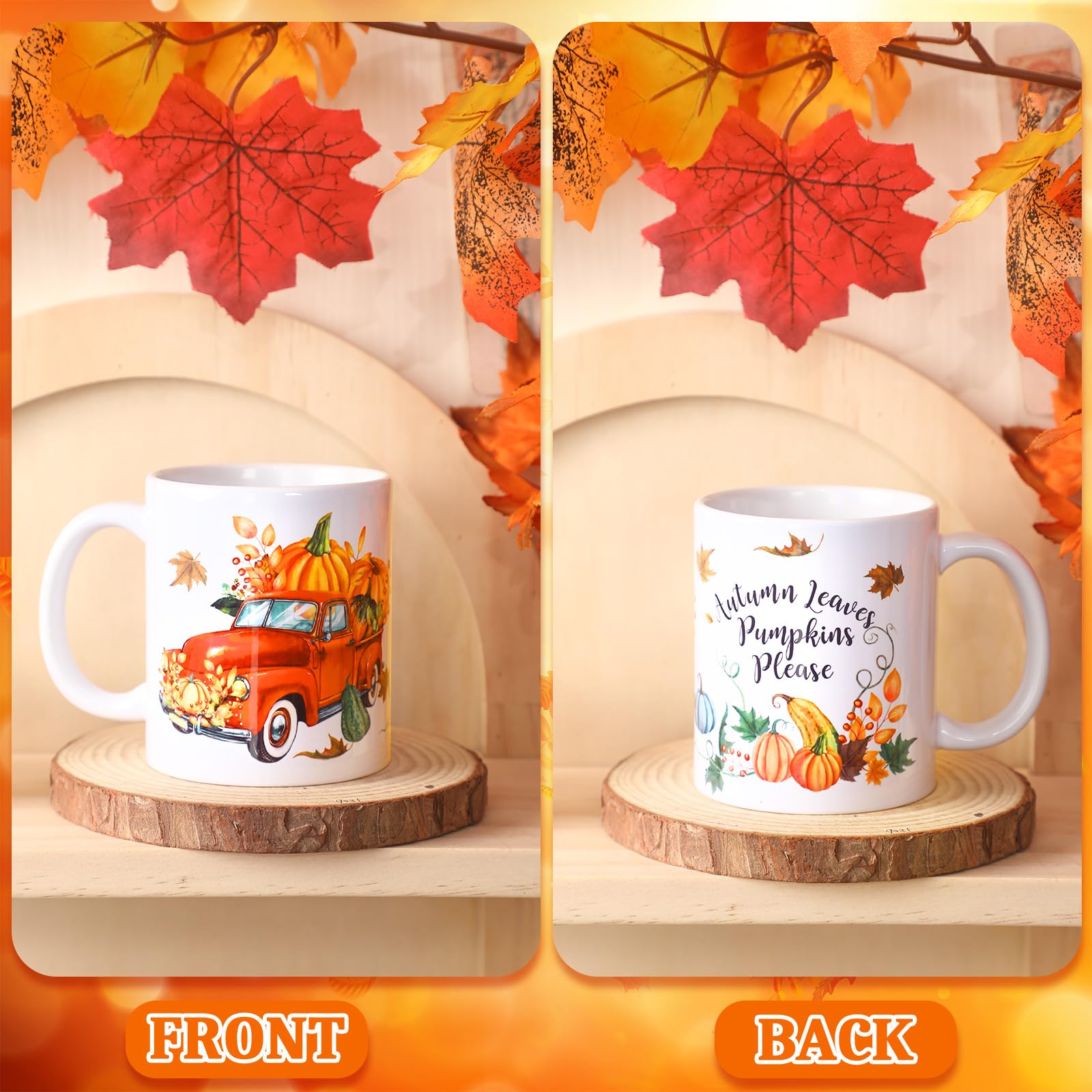 Patelai Pumpkin Coffee Mug Fall Coffee Mug Hello Pumpkin Mugs Hello Fall Mug Autumn Coffee Cups Thanksgiving Gnomes Themed Mug for Women Thanksgiving Gift