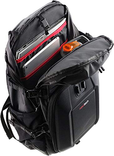 Navitech Action Camera Backpack & 8-in-1 Accessory Combo Kit With Integrated Chest Strap - Compatible With The AKASO EK7000 Pro Action Camera