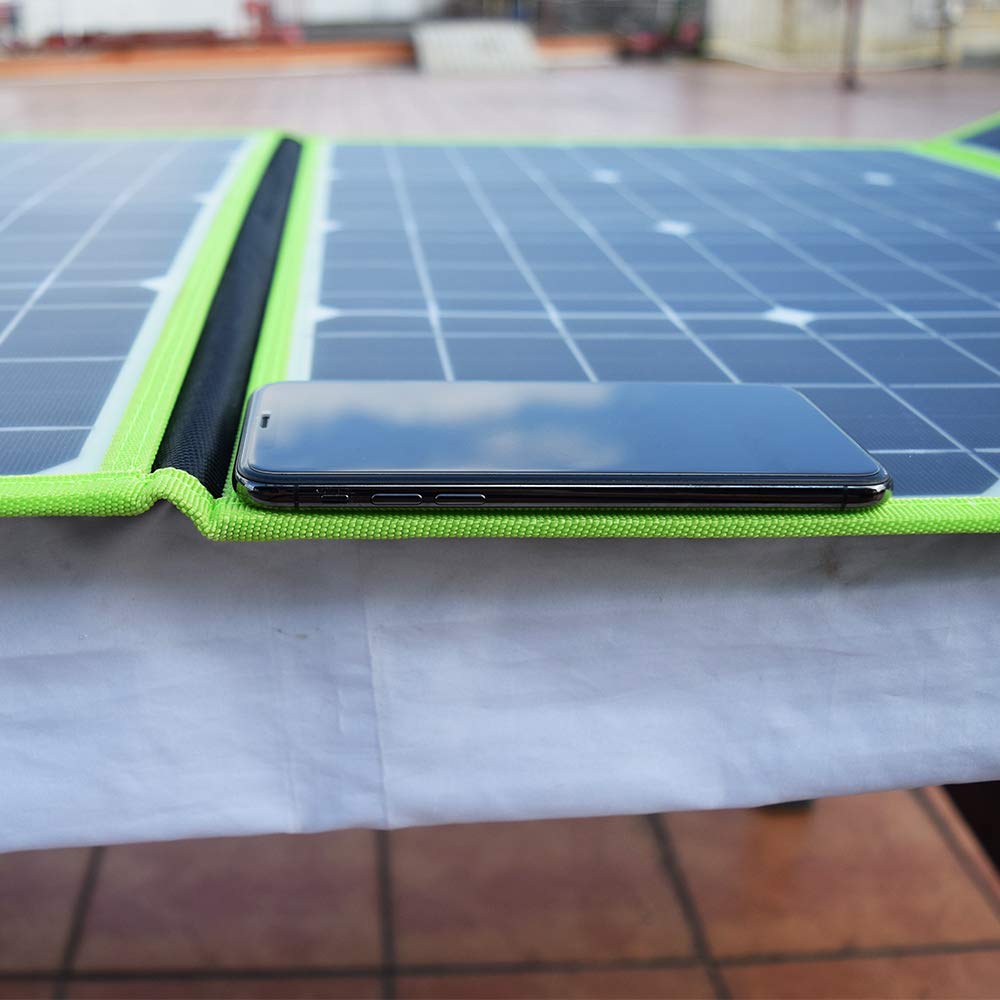 XINPUGUANG Foldable Solar Panel 200W 12V Portable Solar Charger with 20A Charge Controller for Battery Power Station Camping Travel RV Van Outdoor