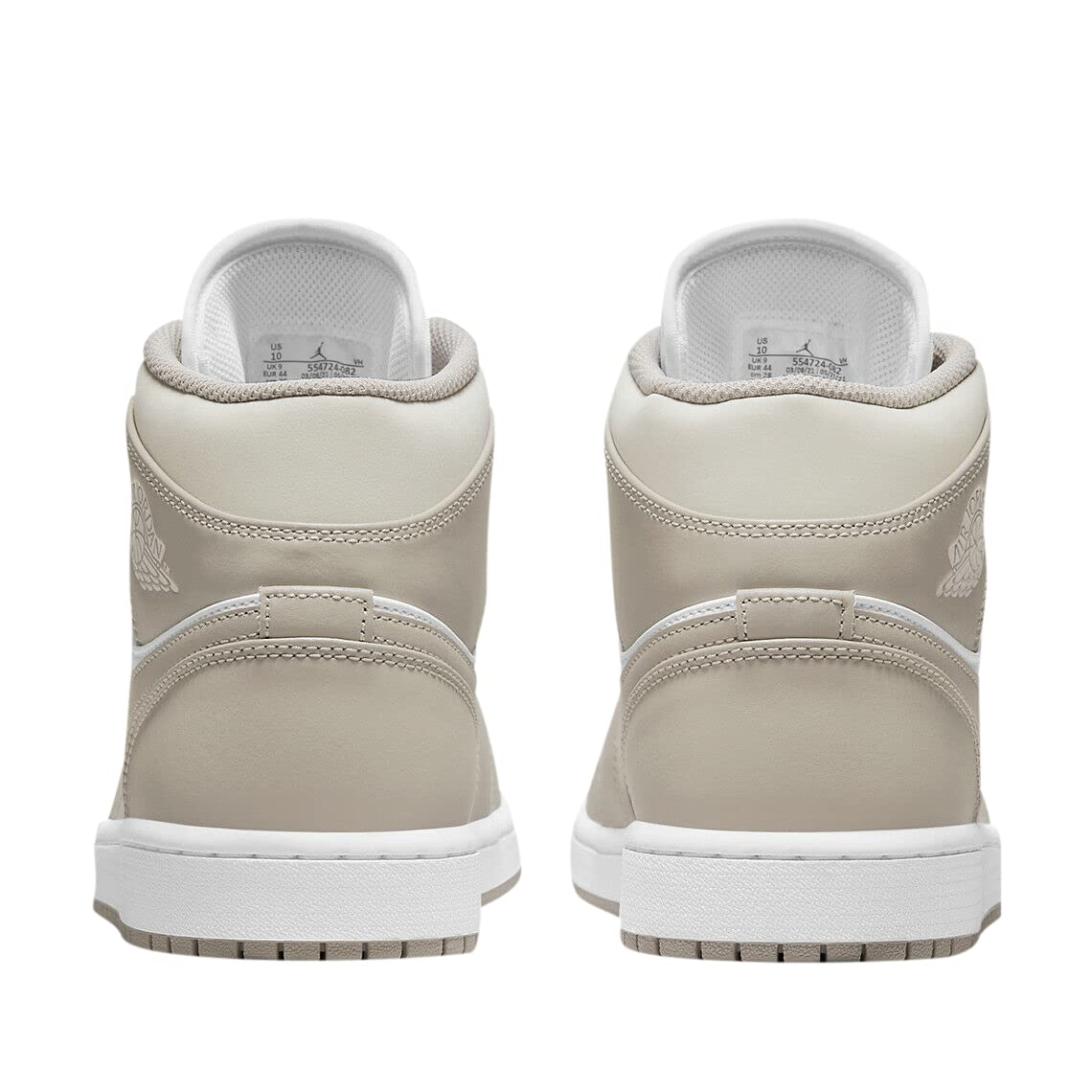 Nike Men's Jordan Air 1 Mid Shoes, College Grey/Light Bone-white, 11