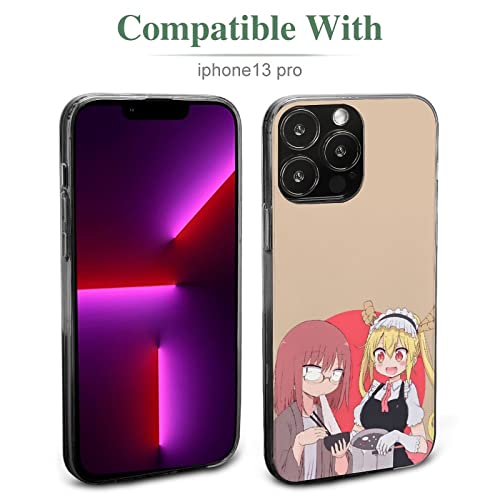 Tohru Kobayashi's Dragon Maid Phone Case Anime Good Looking Case for iPhone 13 Series, Shockproof Protective Phone Case Slim Thin Fit Cover Compatible with iPhone, iPhone13 pro