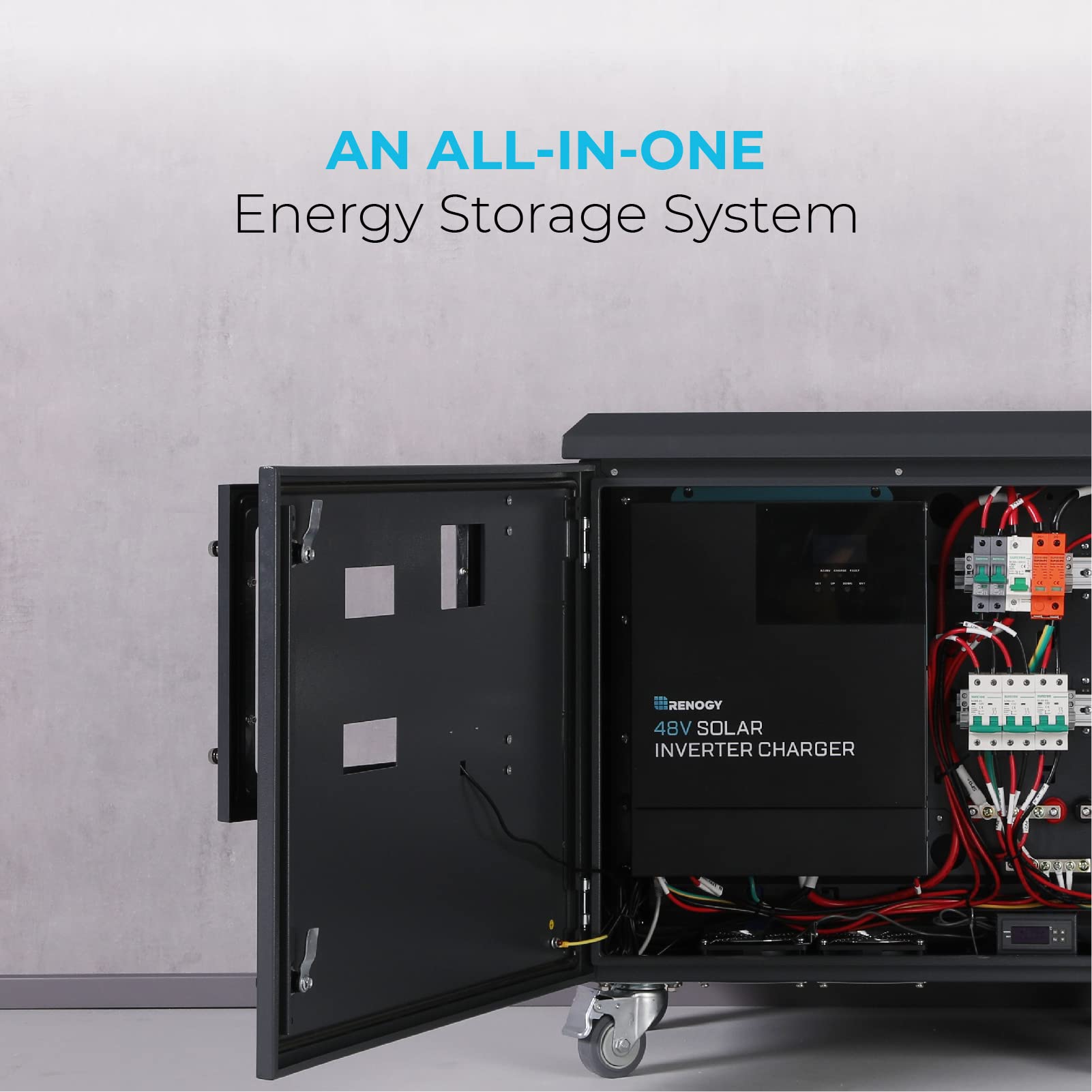 Renogy Solar Generator LiFePO4 Battery, 4.8kWh Expandable Power Station 3500W AC Output, IP55 Portable Deep Cycles Lithium Battery for Home Backup Emergency Off-Grid RV Camping, Lycan Powerbox
