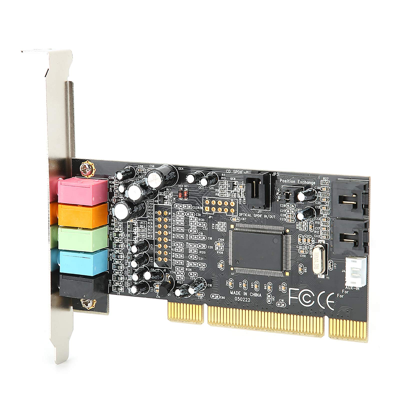 PCI Internal Sound Card , 5.1 Stereo Surround Mixing PCI X4 X8 X16 PCI e Audio Card Remix ,Karaoke ,NetworkInput Sound Card 8738CH6 PCI Chip