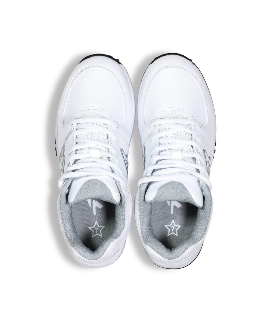 Ringor Flite Softball Turf Shoes - Lightweight and Durable Softball Shoes for Women - White and Silver - Size 9