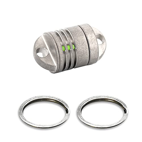 ZeroHour MQR Magnetic Quick Release Keychain Fob for Keys, Bags, Purses and Belt â Ultra Strong Magnet with Premium Rings for Fast Access to Keys (1, Sandblasted Titanium)