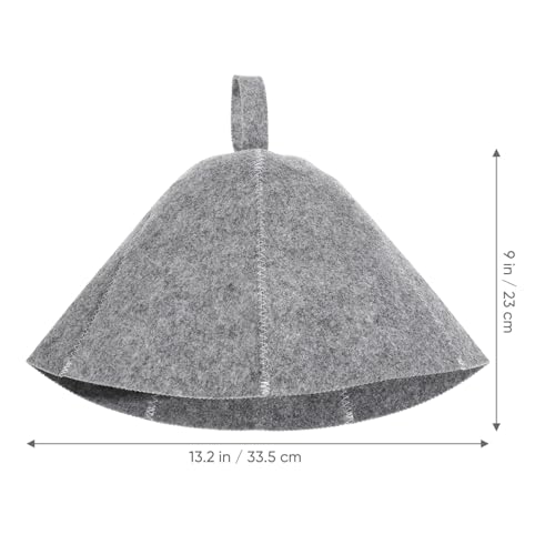 Tofficu Russian Banya Hat 2pcs Original Wool Sauna Hat Russian Felt Bath Hat Vaporarium Hat for Women Men Grey Vaporarium Hat