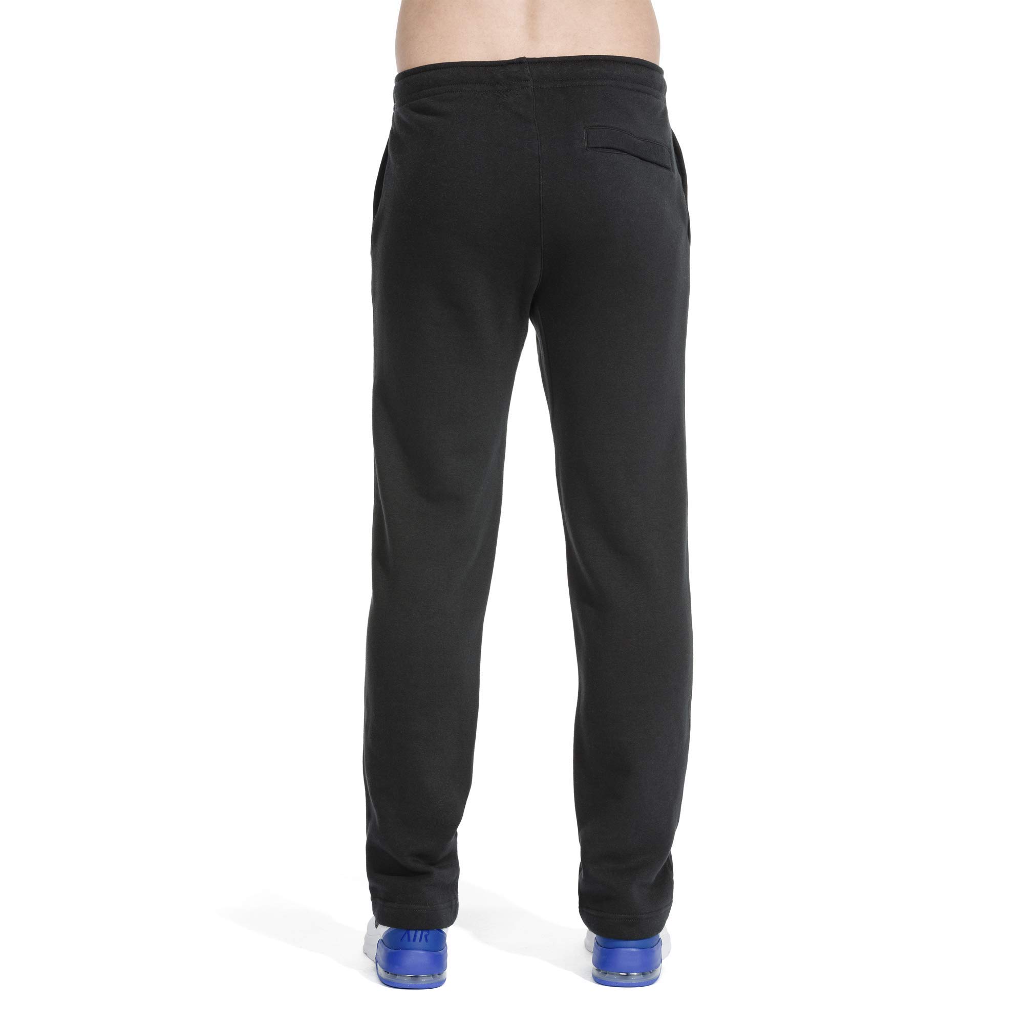 Nike Men's Sportswear Open Hem Club Pants, Obsidian/White, Large