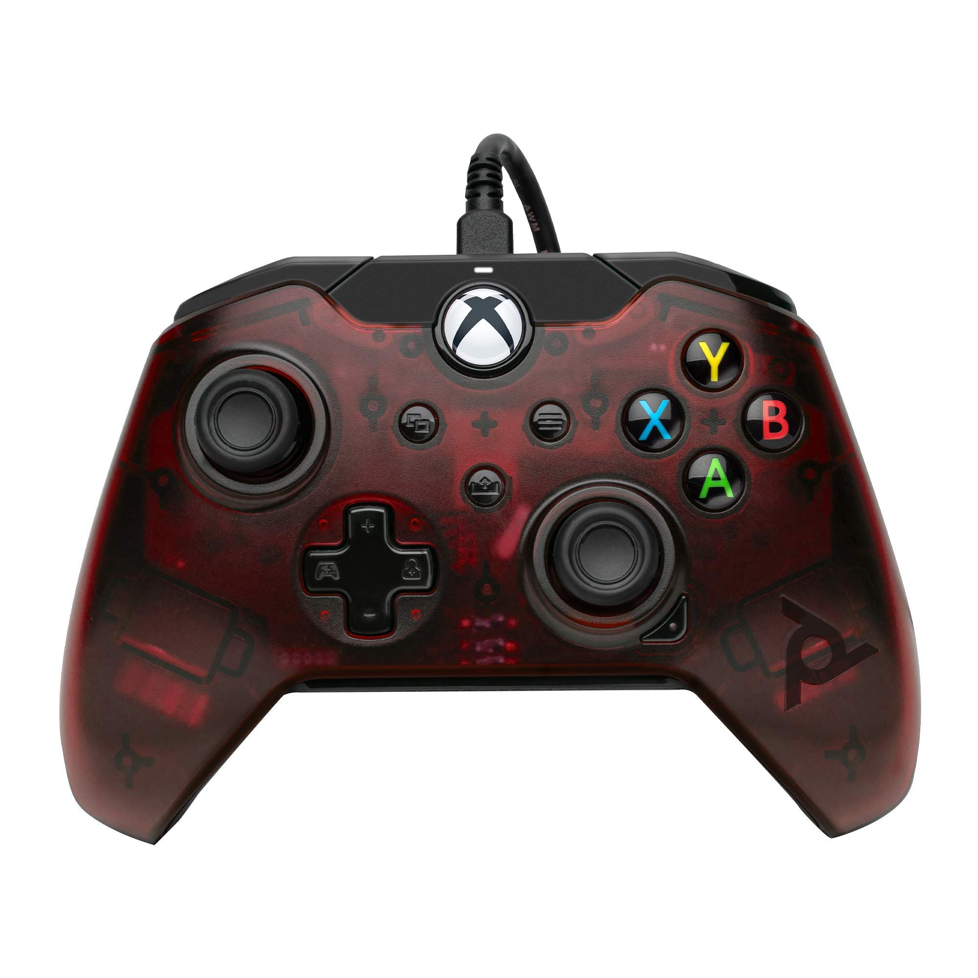 PDP Wired Game Controller - Xbox Series X|S, Xbox One, PC/Laptop Windows 10, Steam Gaming Controller - USB - Advanced Audio Controls - Dual Vibration Videogame Gamepad - Crimson Red