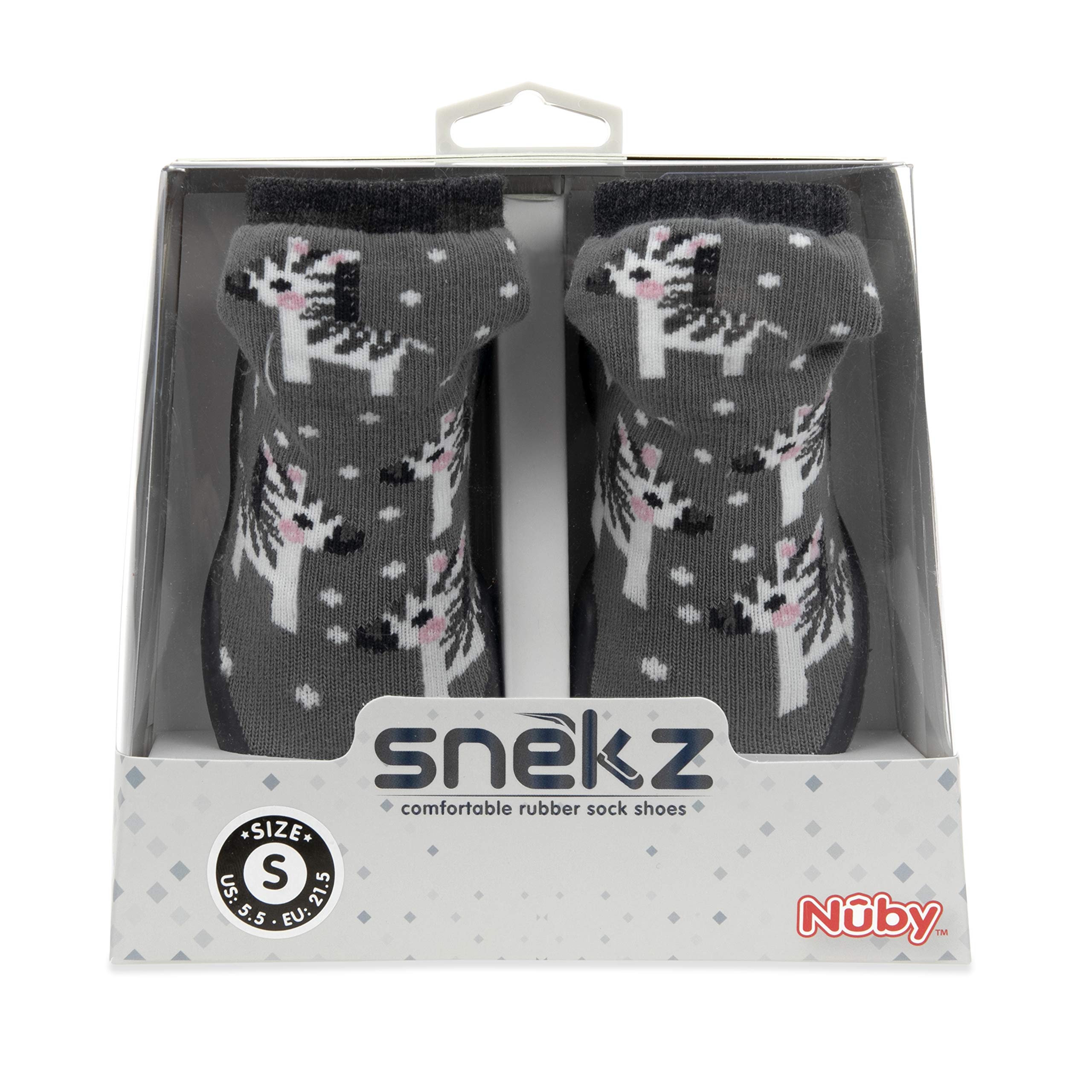 Nuby Baby Zebra, Grey/Black, Small