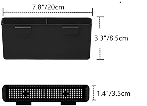 SANNO Plastic Black Utensil Silverware Storage Holder Caddy,Fit Kitchen Sink Drying Rack, Microfiber Dish Mat, Dish Drying Mat