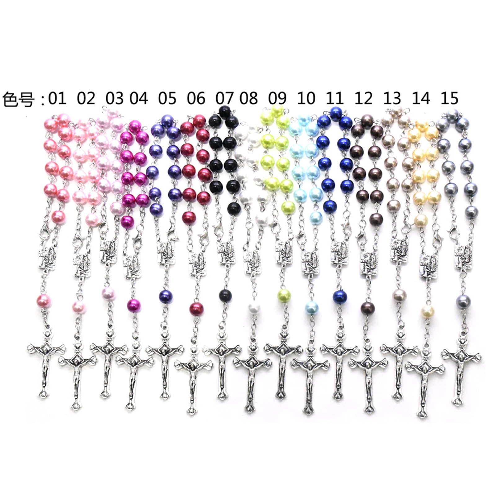 Pearl Finger Rosaries Baptism Rosary Beads Finger Baptism Rosaries First Communion Favor Christening Party Gift
