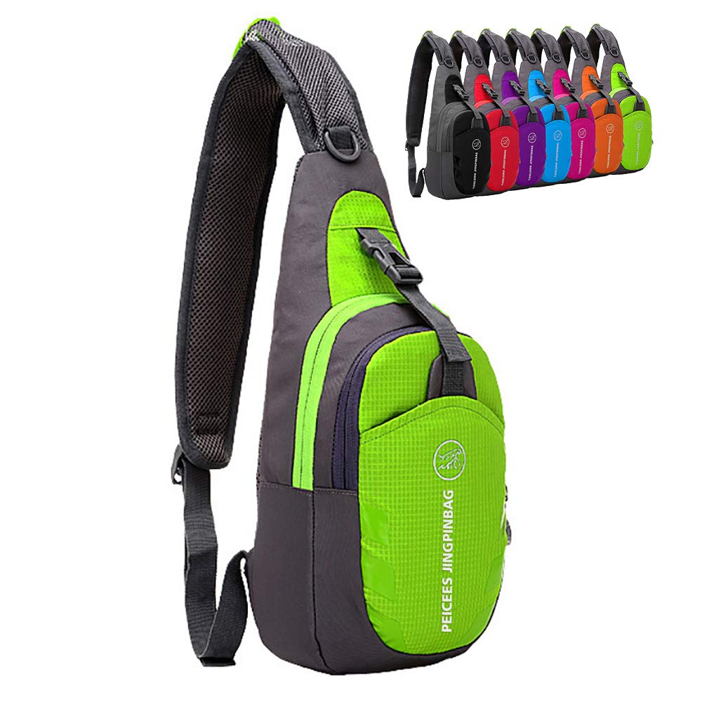 Peicees Waterproof Small Sling Bag for Men Women Crossbody Mini Chest Pack one shoulder backpack For Sport Outdoor Hiking