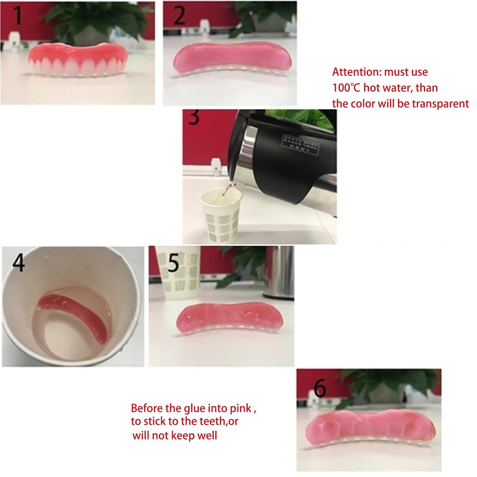LTQUS Fake Teeth - Comfort Fit Flex Teeth - Upper and Lower Matching Set-One Size Fits Most