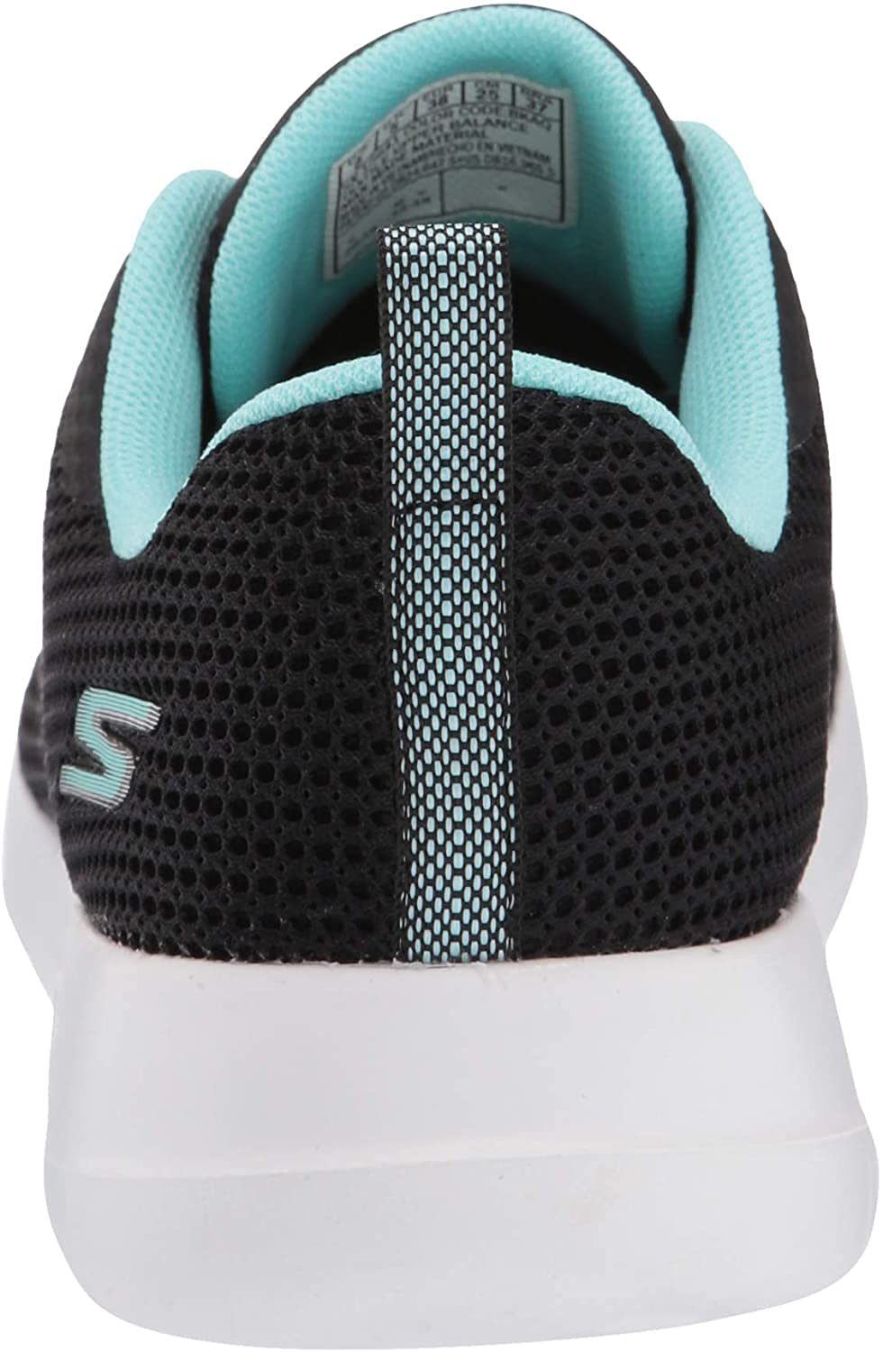 Skechers Women's Go Walk Joy Upturn Sneaker, Black/Aqua, 8