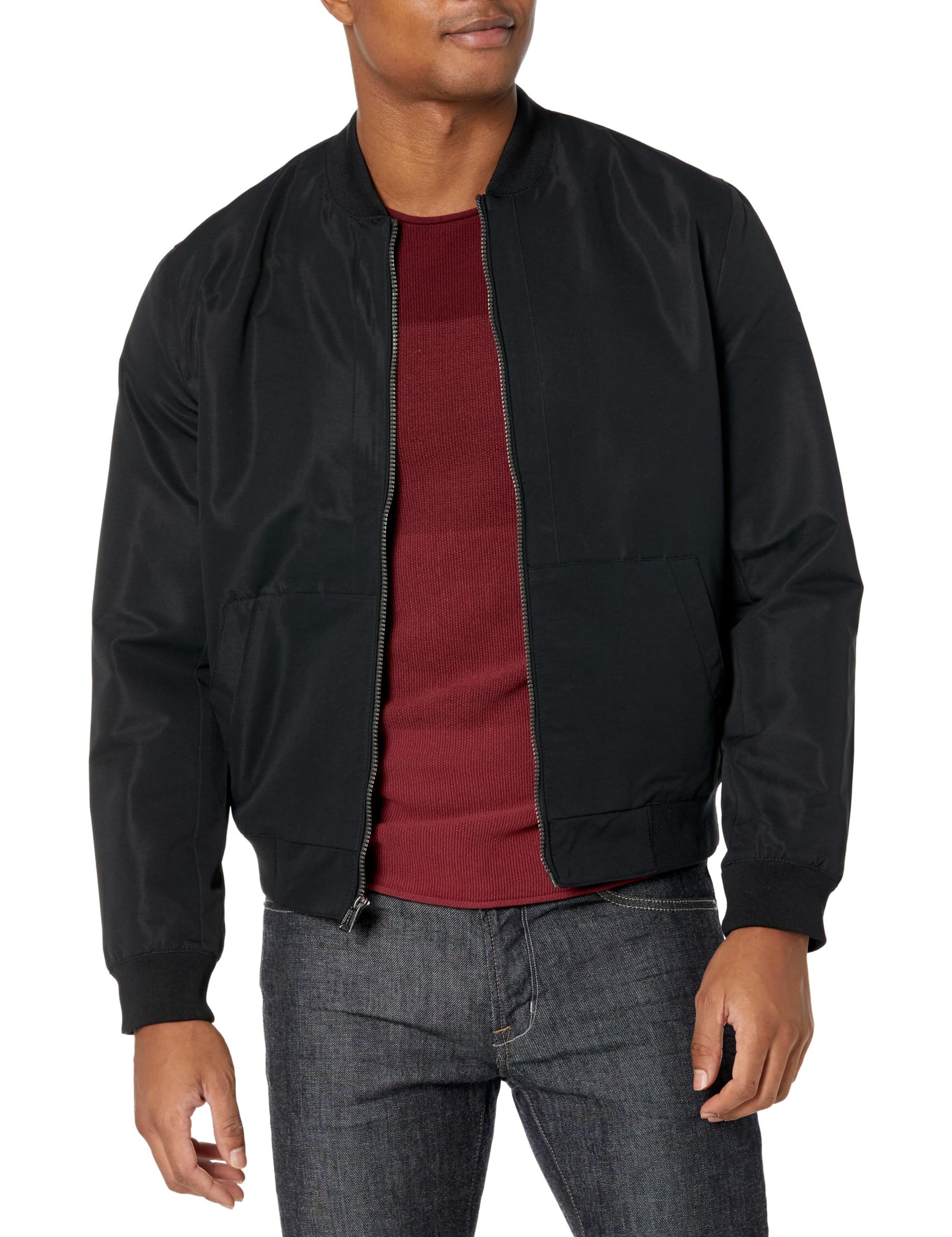 Lucky Brand Men's Classic Bomber Jacket, Black