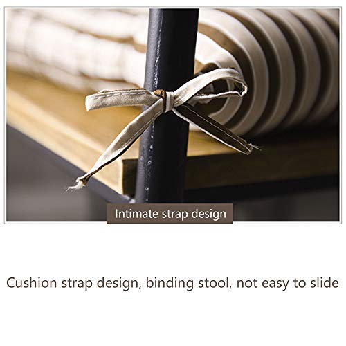 Scorpiuse 4 Pack Chair Pads 15.7"x 15.7" Striped Style Soft Seat Cushions for Dining Kitchen Living Room Office Chair Den (Coffee)