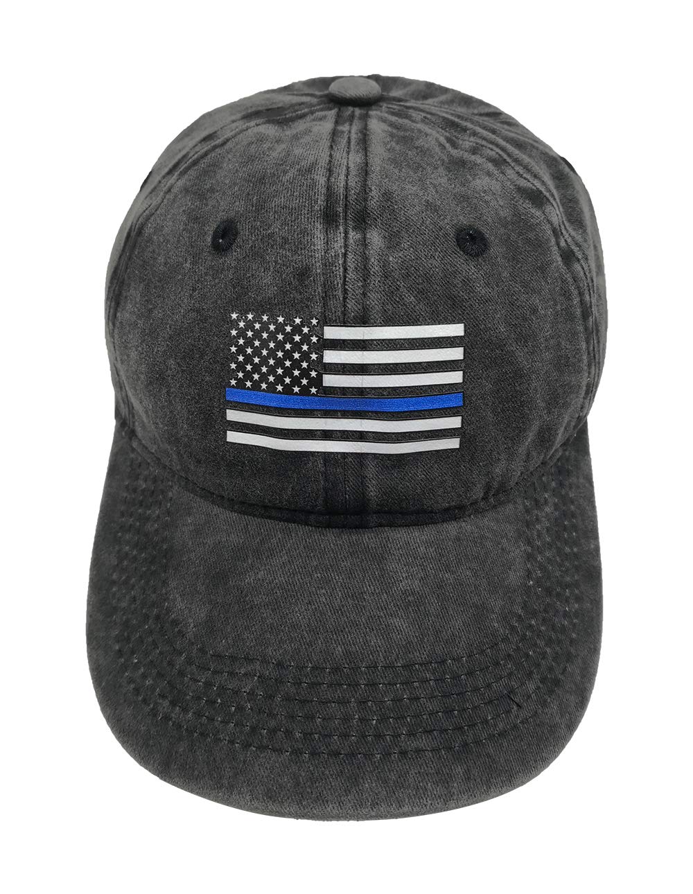 OASCUVER Men's USA Fish American Flag Hat Cotton Adjustable Baseball Cap Dad Hat (Fish Flag Black, one Size)
