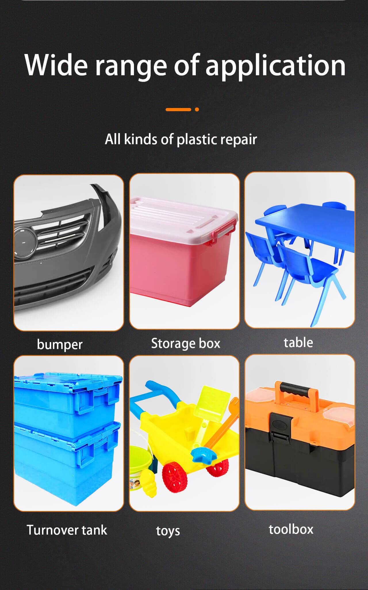 Wrdlosy Plastic Welder, Multipurpose Fit, Plastic Welding Kit, Quick Operation, Plastic Repair Welder Kit, More Comfortable Portable, An Ideal DIY Tool