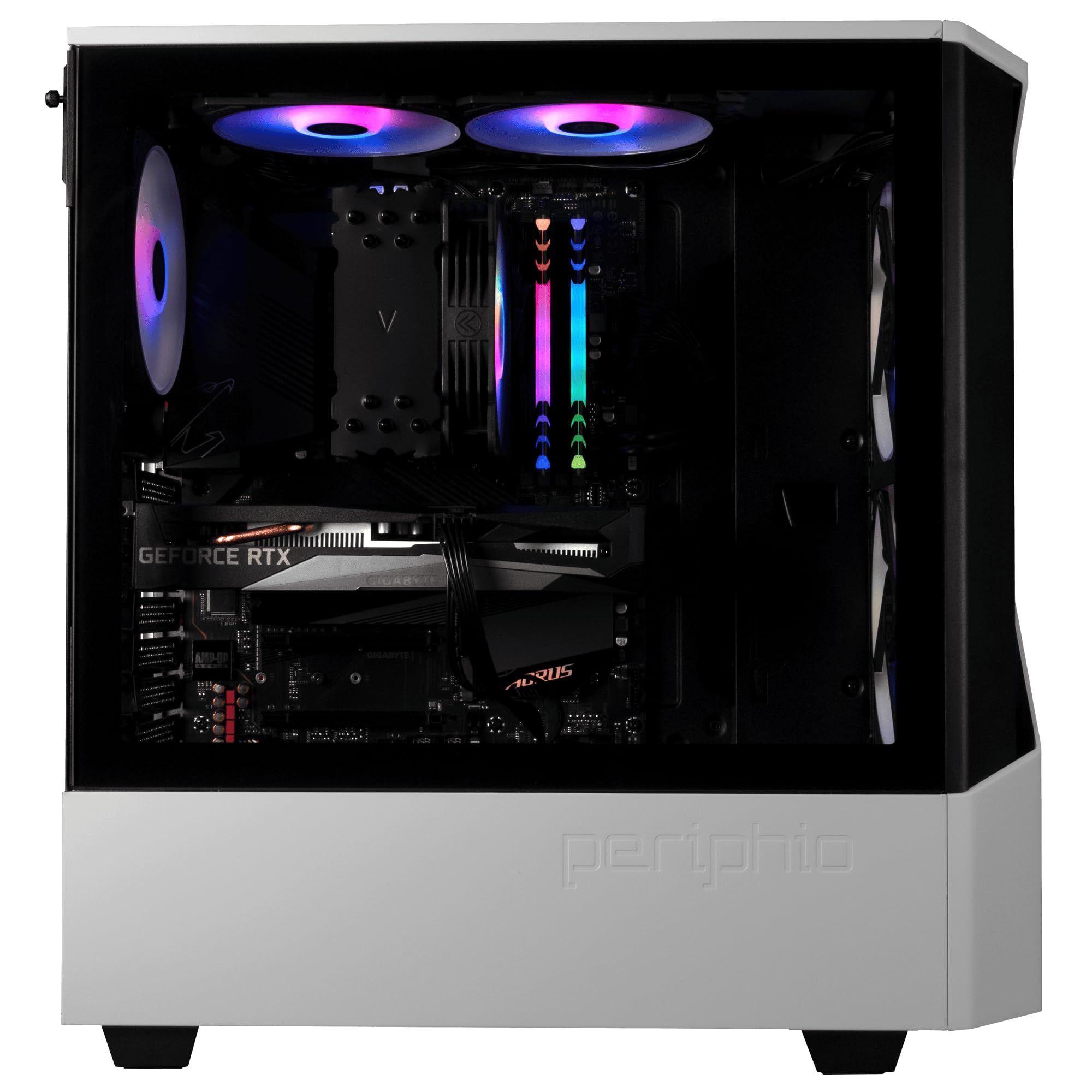 Periphio Citadel Prebuilt Gaming PC - VR Ready | GeForce RTX 3060 Ti GPU (8GB) | Intel Core i5-10400F CPU (4.3GHz Turbo) | 1TB NVMe SSD | 16GB DDR4 RAM | Gaming Desktop Computer | WiFi + BT