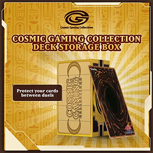 Yugioh Holo Foil Rares Collection | 30x Holographic Foil Rares + 70 Additional Cards| 100x Total Cards | Guaranteed Authentic | Includes Cosmic Gaming Collections Deck Storage Box