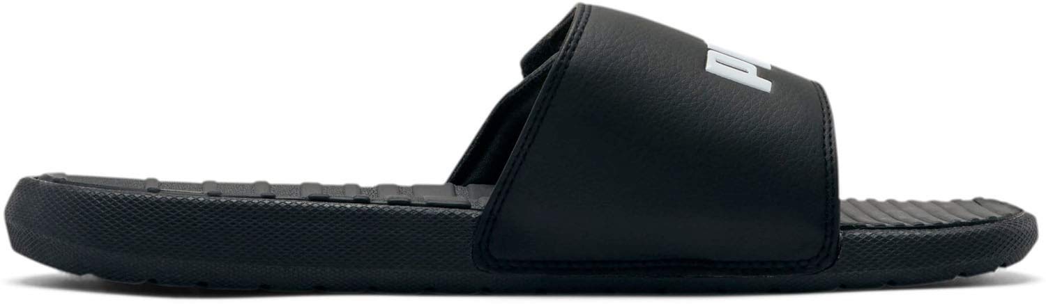 PUMA Men's COOL CAT 2.0 ALTERNATIVE CLOSURE Slide Sandals, Puma Black-Puma White, 10