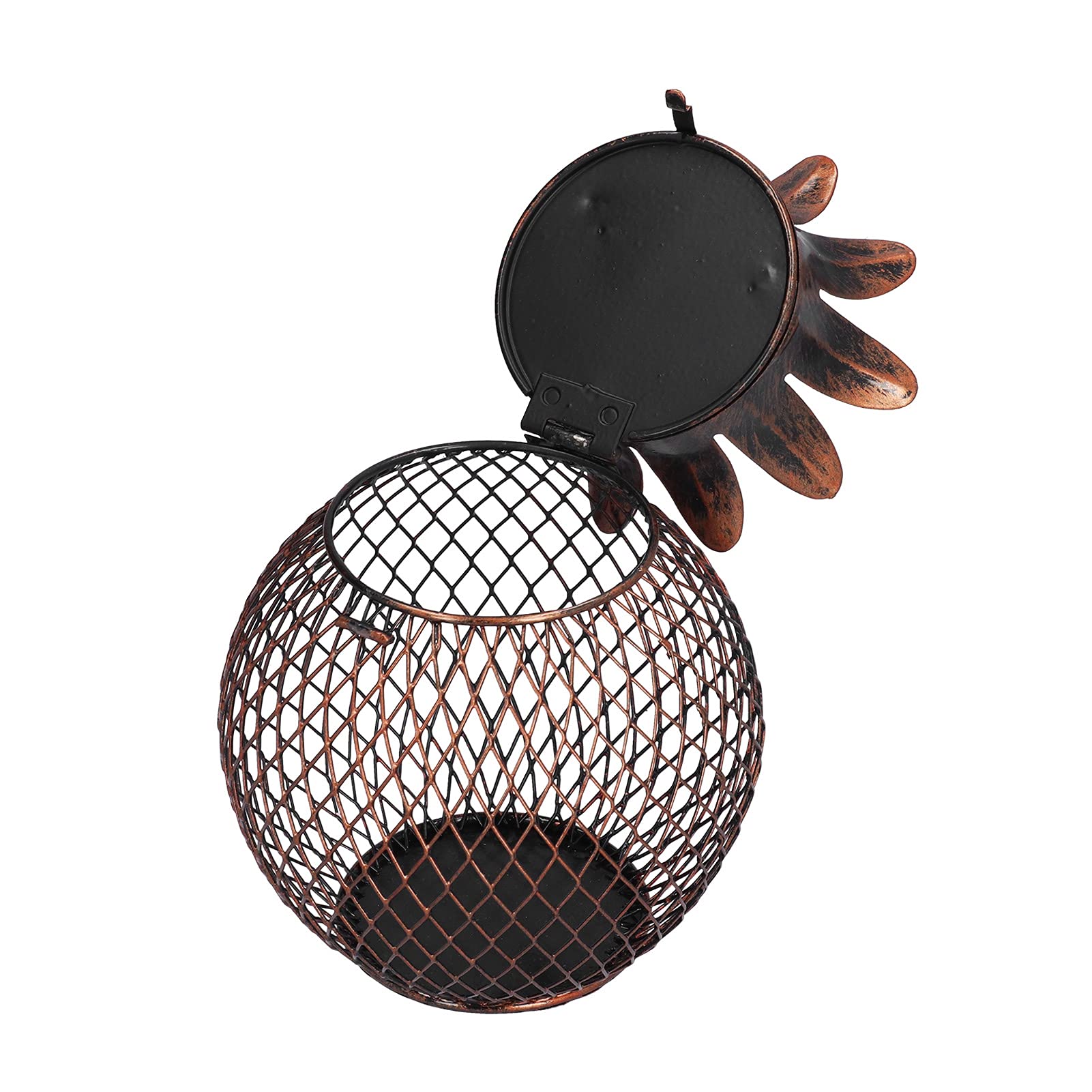 Restokki Wine Cork Container Iron Pineapple Shaped Wine Bottle Picture Frames Cork Storage Box Ornament for Home Bar Decoration