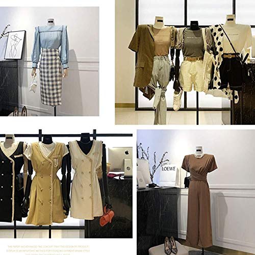 Mannequin Torso Mannequin Dress Form Torso Adjustable Female Tailors Dummy Mannequin Dressmakers Dummies Display Bust Detachable for Clothing Jewelry Display Stand (A)