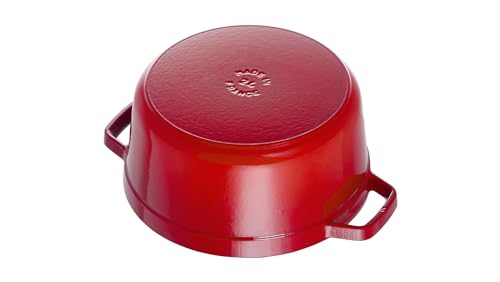 STAUB 1004228 Cast Iron Cocotte, Cherry, 30 cm