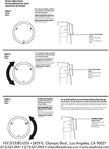 Westbrass D493CHM-12 Universal Patented Deep Soak Round Replacement 2-Hole Bathtub Overflow Cover for Full and Over-Filled Closure, 1 Pack, Oil Rubbed Bronze