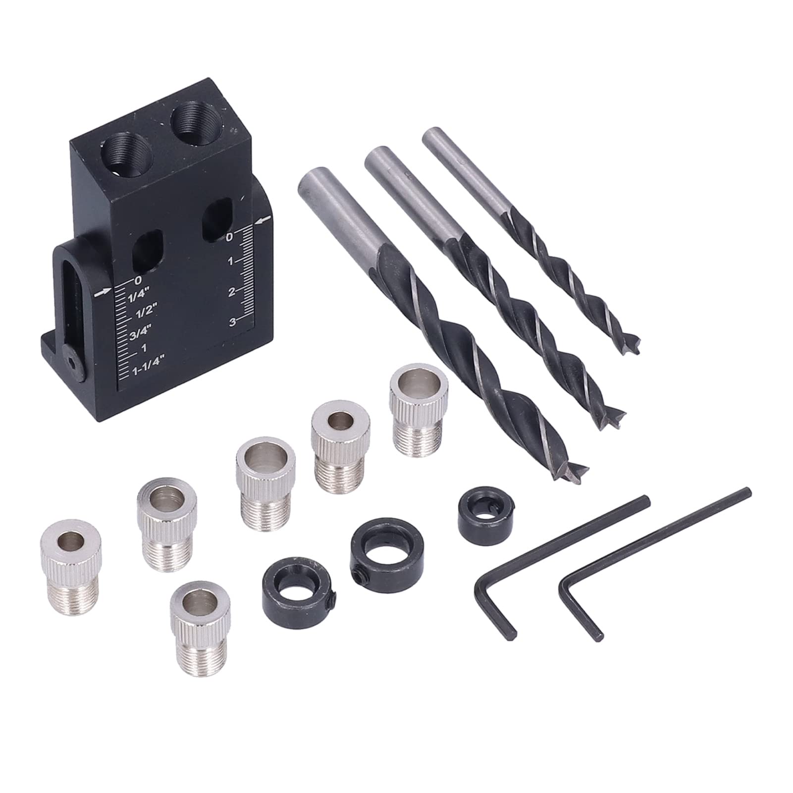 Oblique Hole Locator 15° Pocket Slant Holes Jig Kit Woodworking Positioner with Drill Bits - Oblique Hole Positioner Kit,For Precise Pocket Slant Hole Drilling - Woodworking Locator Joint Tool