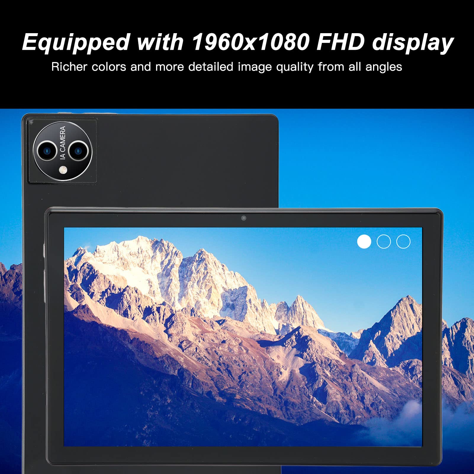 Pomya 10.1 Inch FHD IPS Tablet, 5G WiFi Tablet for Android12, 8GB RAM 256GB ROM, Support Fast Charging, 4G Network Octa Core Calling Tablet with 8MP 16MP Camera for Daily Use