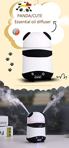 O-Mei Stars Essential Oil Diffuser, Panda-Shaped Aromatherapy Diffuser, Diffusers for Essential Oils, LED Mute Cool Mist Humidifier for Bedroom Baby Room Home Office,Waterless Auto-Off humidifiers