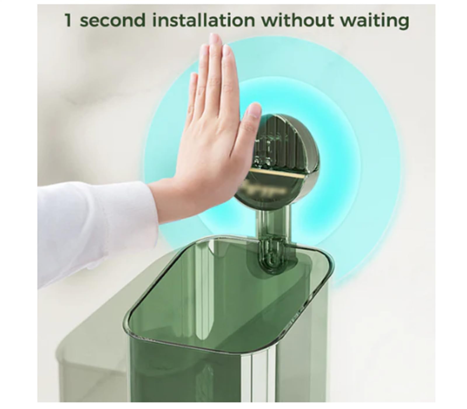NURZIY Durable Shower Organizer, Bathroom No Punch Suction Cup Wall Mounted Cosmetic Storage Rack, Wash Thing Storage Box (Silver,Small)