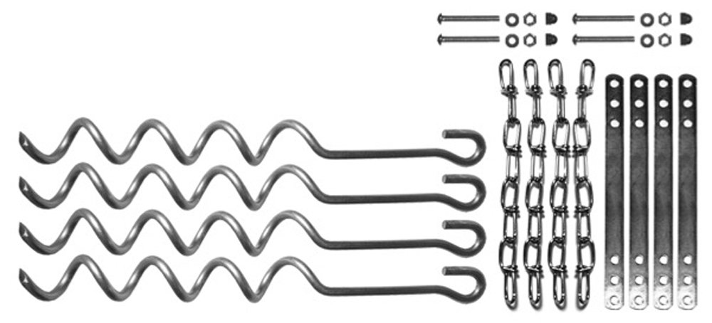 XDP Recreation 70113 Swing Set, Trampoline, & Patio Furniture Metal Ground Anchor Kit Hardware,Bronze