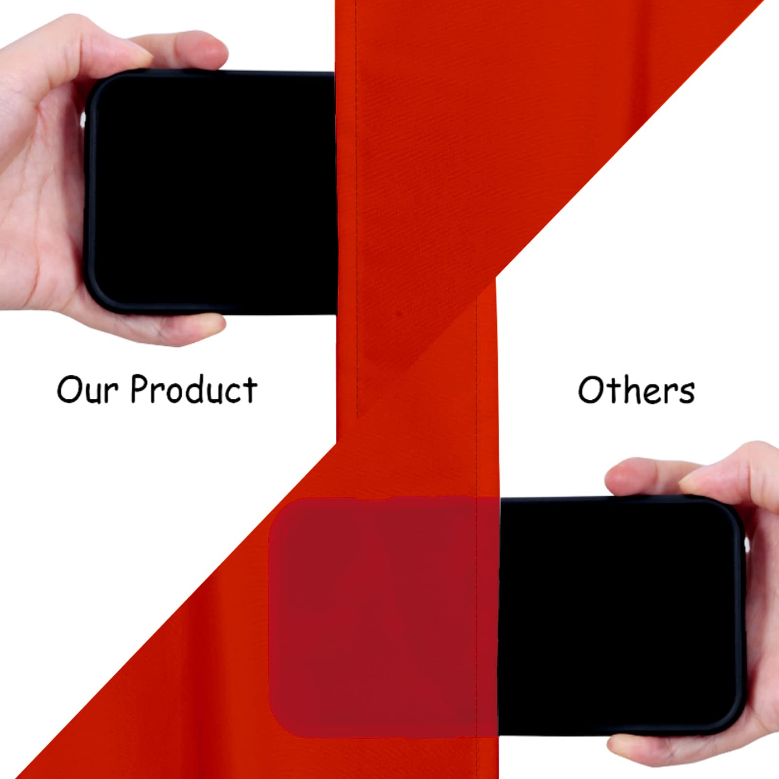Red Backdrop Curtains 2 Panels 5ft x 10ft Polyester Photo Backdrop Drapes for Wedding Christmas Party Decorations