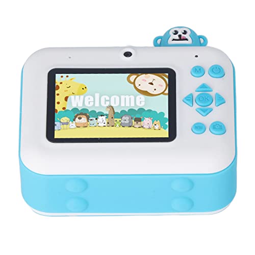 Printing Camera for Kids, Thermal Printing Camera LCD Screen for School (Sky Blue)