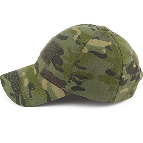 Masktide Snake Camouflage Camo Baseball Cap with American Flag USA Tactical Operator Army Military Hat for Shooting Hunting