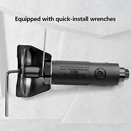 YON.SOU. Air Cut Off Tool with 2 pcs 3-inch Die Grinder Cut-Off Wheels, Pneumatic Metal Sheet Cutting Tool, Heavy Duty Air Cutter Cutoff Tool