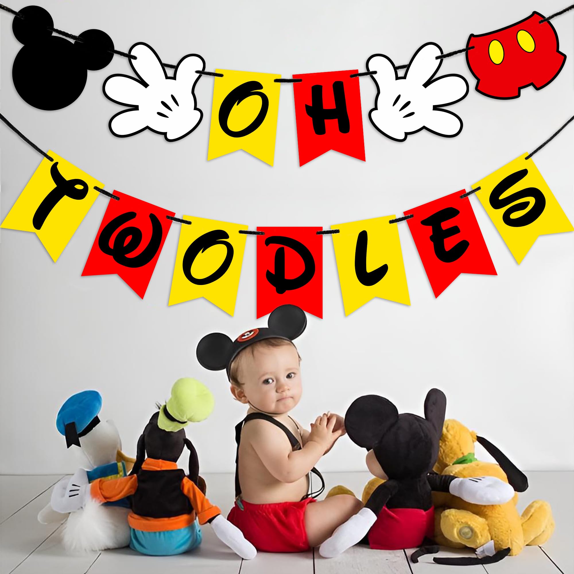 Oh Twodles Banner for Mouse Birthday Party Decorations 2nd Birthday Decorations Banner Oh Twodles Birthday Party Supplies Boy