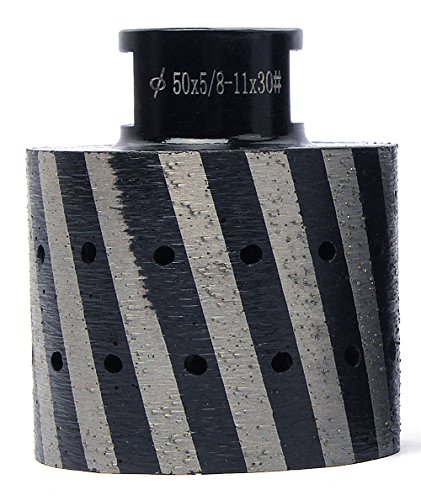 Z-Lion 2 Inch Diamond Drum Wheel Resin Filled Coarse Grinding with 5/8-11 Thread for Polishing Concrete Granite Stone Sink Hole(Grit 30)