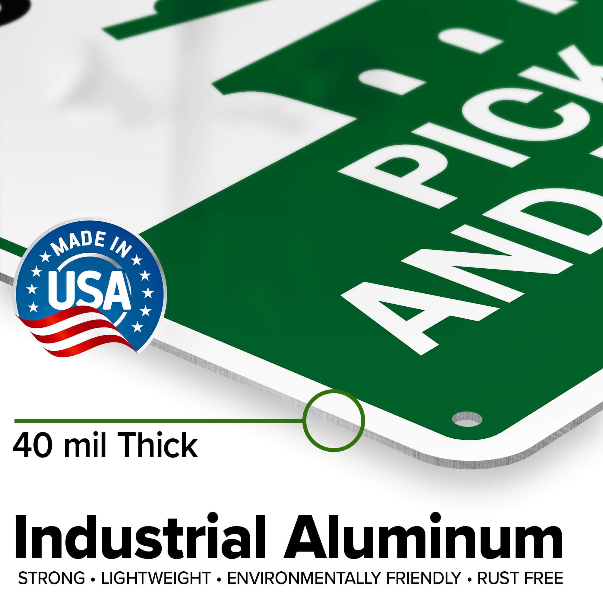 Please Help Keep This Area Clean Pick Up And Pitch In Sign, 10x14 Inches, Rust Free .040 Aluminum, Fade Resistant, Made in USA by My Sign Center