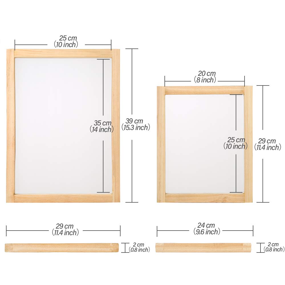 Pllieay 42 Pieces Screen Printing Kit with Instructions, Include 2 Pieces Wood Silk Screen Printing Frames, 5 Colors Fine Glitter, Screen Printing Squeegee, and Waterproof Transparency Films