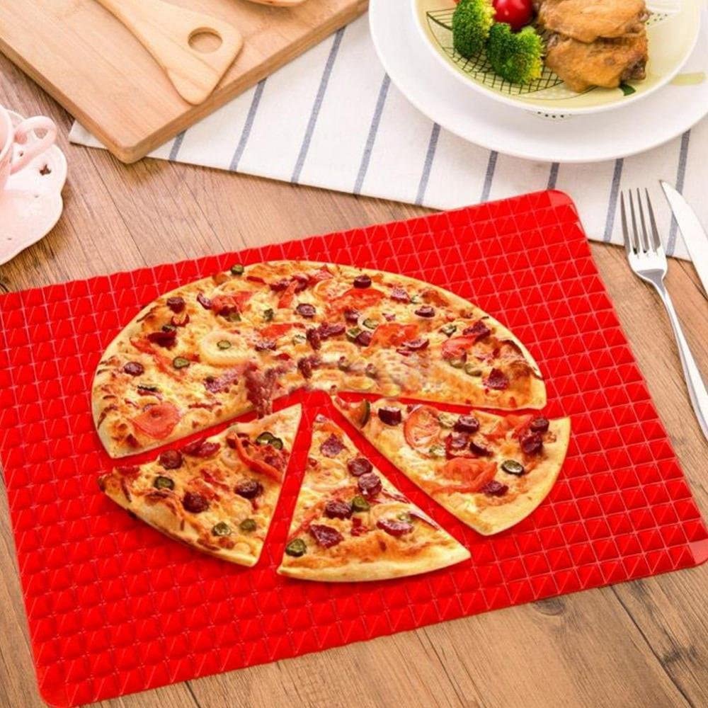 Top Pyramid Pan | 16 x 11 inches Large Red Pyramid / Raised Cone Shaped Healthy Silicone Mat for Cooking, Baking and Roasting | Superb Non-Stick Food Grade Silicone | Dishwasher Safe Series