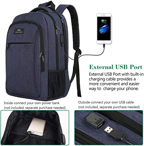 MATEIN Laptop Backpack,Slim Travel Backpack with Laptop Compartment for Men Women,College Daypack Gift Computer Bag fits 15.6 Inch Notebook, Blue